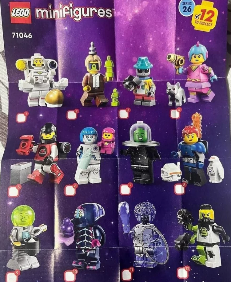 LEGO Series 26 SPACE Themed Collectible Minifigures Complete Set of 12 ...